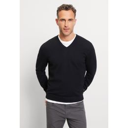 Strickpullover OLYMP "OLYMP Casual Strick", Herren, Gr. 3XL, schwarz, 100% Schurwolle, Pullover Strickpullover