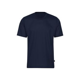 T-Shirt TRIGEMA "TRIGEMA T-Shirt aus 100% Baumwolle", Damen, Gr. L, blau (navy), 100% Baumwolle, Basic, Shirts T-Shirt