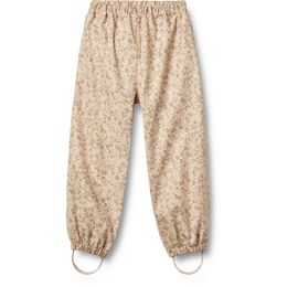 Stoffhose Wheat "Wheat Rainwear Olo Trousers", Kinder, Gr. 128, Normalgr&ouml;&szlig;en, rose flower field, 55% Polyester, 45% Polyurethan, normal, Hosen Stoffhose
