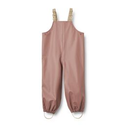 Wheat Kinder Stoffhose "Wheat Rainwear Charlo Overall"dusty lila, Gr. 98, unifarben, 55% Polyester, 45% Polyurethan, Hosen