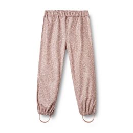 Stoffhose Wheat "Wheat Rainwear Olo Trousers", Kinder, Gr. 116, Normalgr&ouml;&szlig;en, powder flower meadow, 55% Polyester, 45% Polyurethan, normal, Hosen Stoffhose