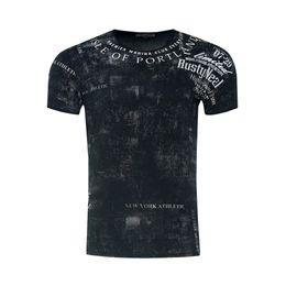 Rusty Neal T-Shirt mit l&auml;ssigem Print Herren Gr&ouml;&szlig;e XXXL schwarz