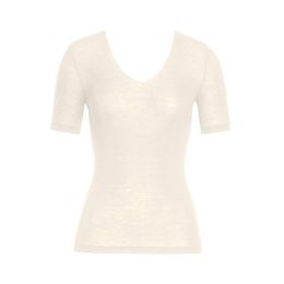 Hanro T-Shirt ' Woolen Silk Kurzarm ' Damen Gr&ouml;&szlig;e M creme / offwhite