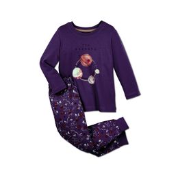 Tchibo - Glow-in-the-dark-Pyjama - Gr. 134/140 - violett/print