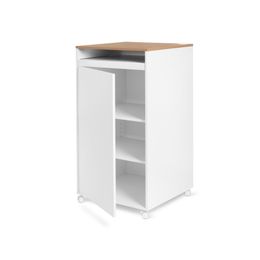 Tchibo - Schrank mit ausziehbarer Arbeitsfl&auml;che - 60x60x110cm - braun - Holz