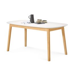 Tchibo - Ausziehbarer Esstisch - 160x90x75cm - braun - Holz / Eschen-Massivholz