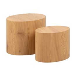 Tchibo - Couchtisch-Set &raquo;Mice&laquo; - 33x48x40cm - braun - Holz / Papier