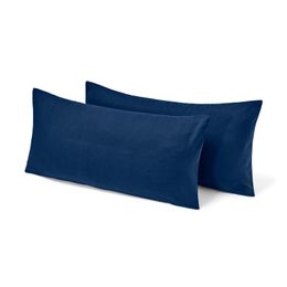Tchibo - 2 Jersey-Kopfkissenbez&uuml;ge - dunkelblau