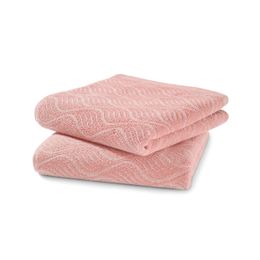 Tchibo - 2 Jacquard-Handt&uuml;cher - ros&eacute;