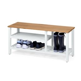 Tchibo - Offene Sitzbank mit Schuhfach - 100x35x45,5cm - braun - Eichenholz / Akazienholz