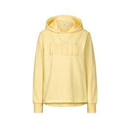 Tchibo - Kapuzensweatshirt mit Wording-Stickerei - Damen - Gr. L - gelb