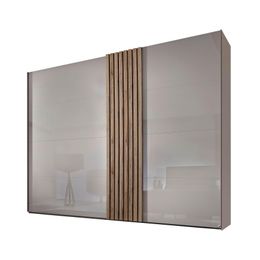 Rauch-Schwebet&uuml;renschrank &raquo;Tegio&laquo; - 280x68x223cm - braun - Holz / Glas