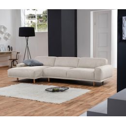 Max Winzer -Ecksofa &raquo;Penelope&laquo; - 283x133x68cm - braun - Polyester / Polyamid / Buchenholz