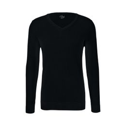 Tchibo - Merino-Pullover mit V-Ausschnitt - Herren - Gr. 52 - schwarz