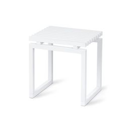 Tchibo - Hocker - 40x34x42cm - wei&szlig; - Buchenholz / Kunststoff