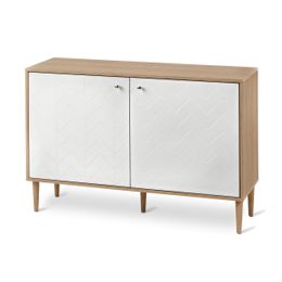 Tchibo - Kommode mit 2 T&uuml;ren - 119,5x38x79,5cm - braun - Holz / Eichenholz / Metall