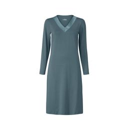 Tchibo - Nachthemd mit Satin - Damen - Gr. S - blau