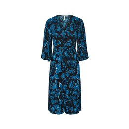 Tchibo - Kleid mit Print - Damen - Gr. 42 - dunkelblau/gebl&uuml;mt