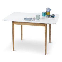 Tchibo - Ausziehbarer Esstisch - 90x80x76,5cm - braun - Holz / Eschen-Massivholz