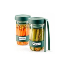 LEKUE L&eacute;ku&eacute;-Fermentations-Gl&auml;ser-Set - dunkelgr&uuml;n