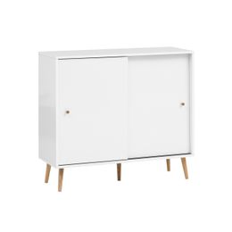 Tchibo - Schuhschrank Nordic &raquo;Jonte&laquo; - 100x36x90cm - braun - Holz / Eichenholz / Metall
