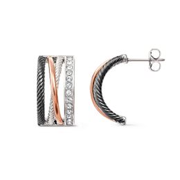 Tchibo - Halbcreole veredelt mit Kristallen von Swarovski - silber