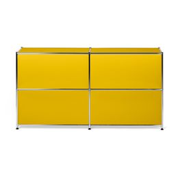 Tchibo - Sideboard Metall &raquo;Cn3&laquo; mit 4 Klappf&auml;chern - 152x40x82,5cm - chrom -