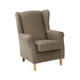 Tchibo - Ohrensessel &raquo;Luke&laquo; - 77x86x103cm - braun - Polyester / Buchenholz
