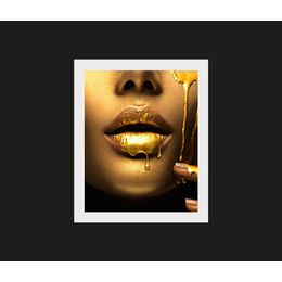 Tchibo - Rahmenbild &raquo;Gold Face&laquo; - schwarz