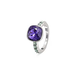 Tchibo - Ring veredelt mit Kristallen von Swarovski - Damen - Gr. 17 - silber