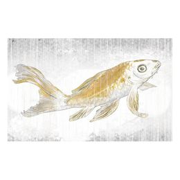 Tchibo - Vliestapete &raquo;Golden Koi&laquo; - hellgrau