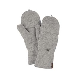 Tchibo - Strickfleece-Klappf&auml;ustlinge - Damen - Gr. 6,5 - grau