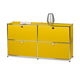 Tchibo - Sideboard Metall &raquo;Cn3&laquo; mit 4 Klappf&auml;chern - 152x40x82,5cm - chrom - Stahl / Aluminium / Kunststoff
