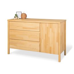 Pinolino Kommode &raquo;Enno&laquo; - 141x52x92cm - braun - Buchenholz / Holz / Stahl