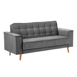 Max Winzer 2-Sitzer-Sofa &raquo;Jolene&laquo; - 180x78x84cm - anthrazit - Holz / Polyester / Buchenholz
