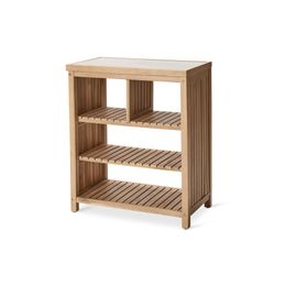Tchibo - Offener Outdoor-Schrank &raquo;Frieso&laquo; mit Beton-Arbeitsfl&auml;che - 70x40x82cm - braun - Akazienholz / Stahl / Polypropylen