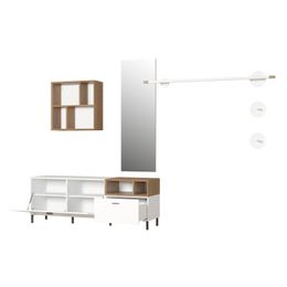 Germania-Garderobe &raquo;Coruna&laquo; - 300x41x199cm - braun - Holz / Metall