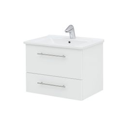 Tchibo - Waschtisch &raquo;Runa WT 650&laquo; - 65x45,5x52,5cm - wei&szlig; - Holz / Keramik / Metall
