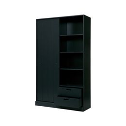 Tchibo - Schiebet&uuml;renschrank - 120x42x200cm - schwarz - Holz