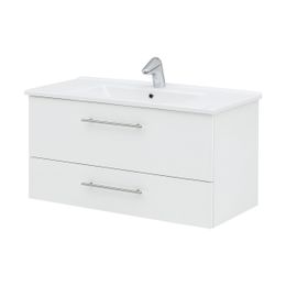 Tchibo - Waschtisch &raquo;Runa WT 1000&laquo; - 100x45,5x52,5cm - wei&szlig; - Holz / Keramik / Metall