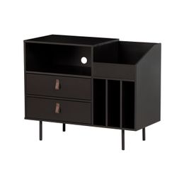 Tchibo - Schallplattenschrank - 90x41x73cm - schwarz -