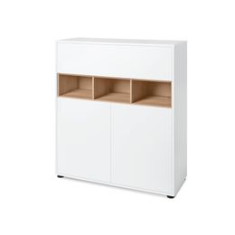 Tchibo - Highboard mit Details in Eichendekor - 100x40x112cm - braun - Holz