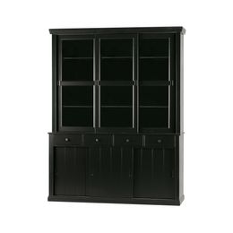 Tchibo - Vitrinenschrank &raquo;Lagos&laquo; - 166x48x215cm - schwarz - Holz / Glas