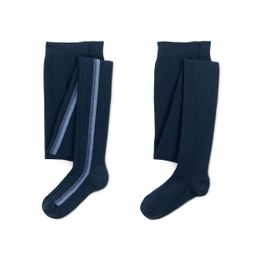 Tchibo - 2 M&auml;dchen-Strumpfhosen - M&auml;dchen - Gr. 170/176 - dunkelblau