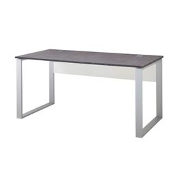Tchibo - Schreibtisch &raquo;Altino&laquo; - 158x79x75cm - silber - Holz / Metall