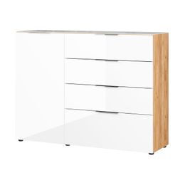 Germania-Sideboard &raquo;Oakland 3697&laquo; - 134x42x102cm - braun - Holz / Glas / Acryl
