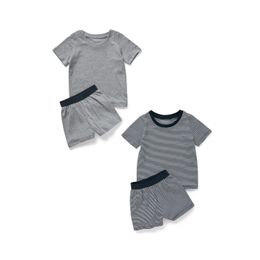Tchibo - 2 Kinder-Pyjamas - Jungen - Gr. 134/140 - wei&szlig;/gestreift