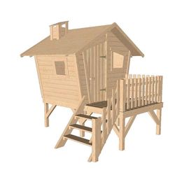 Weka Spielhaus &raquo;Lotti&laquo; auf Stelzen mit Rutsche - gr&uuml;n
