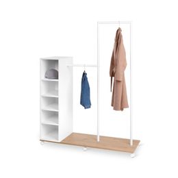 Tchibo - Garderobe mit F&auml;chern und verschiedenen Ebenen - 130x50x174cm - braun - Holz / Metall
