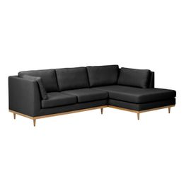 Tchibo - Ecksofa &raquo;Larsen&laquo; - 259x158x84cm - anthrazit - Polyester / Buchenholz / Holz